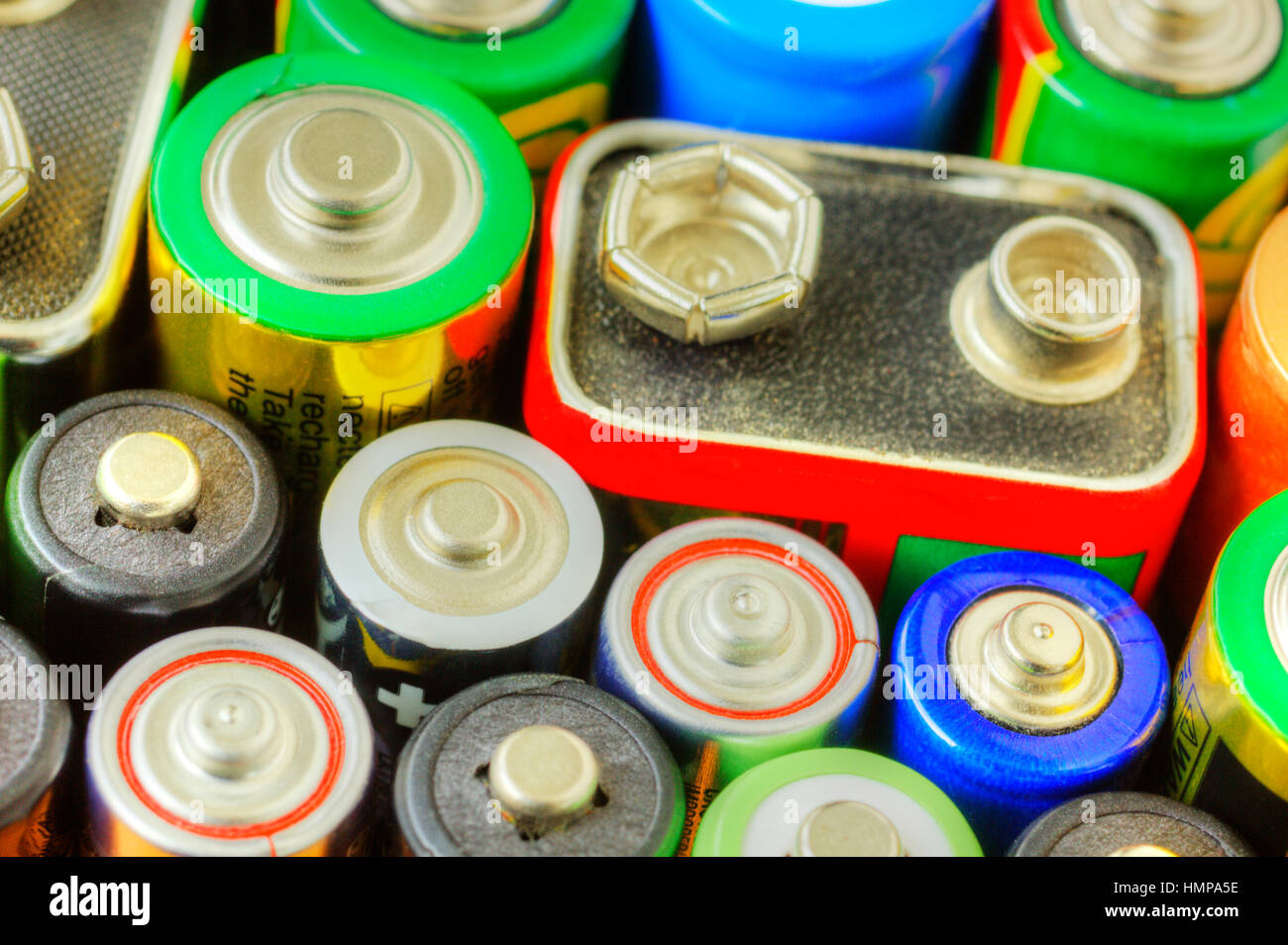Collection of different batteries Stock Photo - Alamy