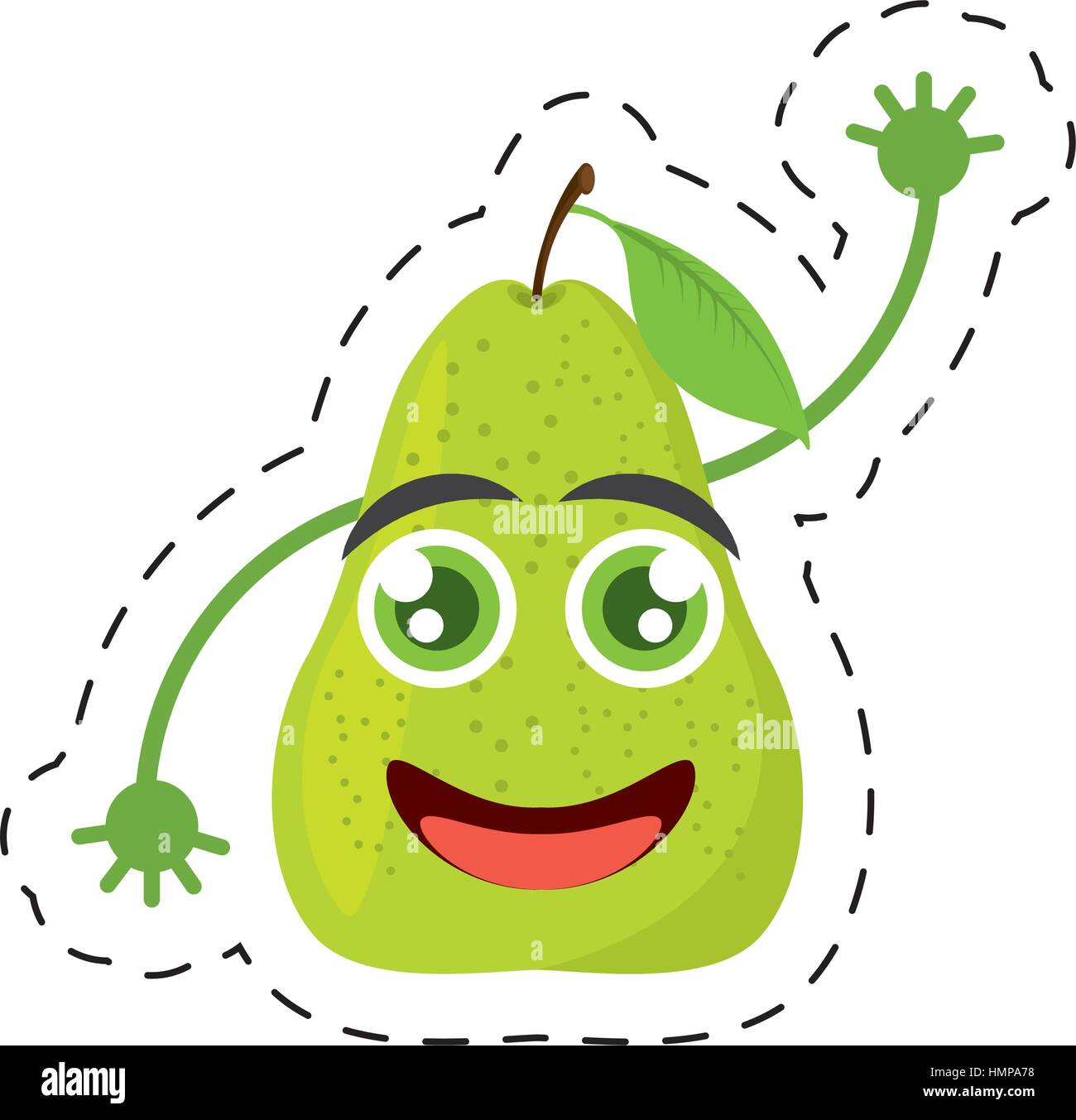 Pear Fruit Cartoon Illustration High Resolution Stock Photography and ...