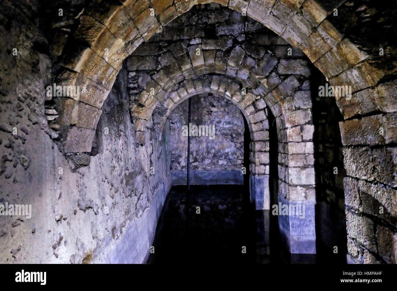 A Roman cistern beneath the ruins of a Byzantine Church, adjacent to ...