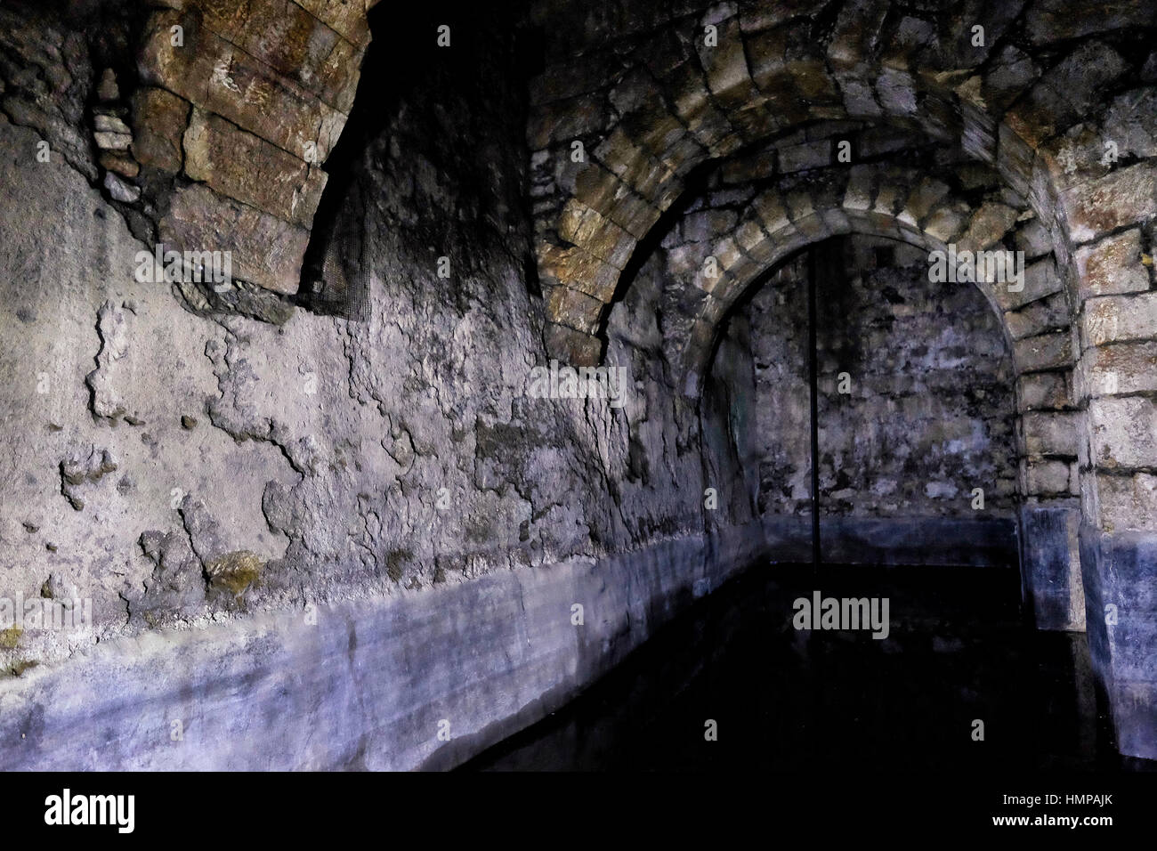 A Roman cistern beneath the ruins of a Byzantine Church, adjacent to ...