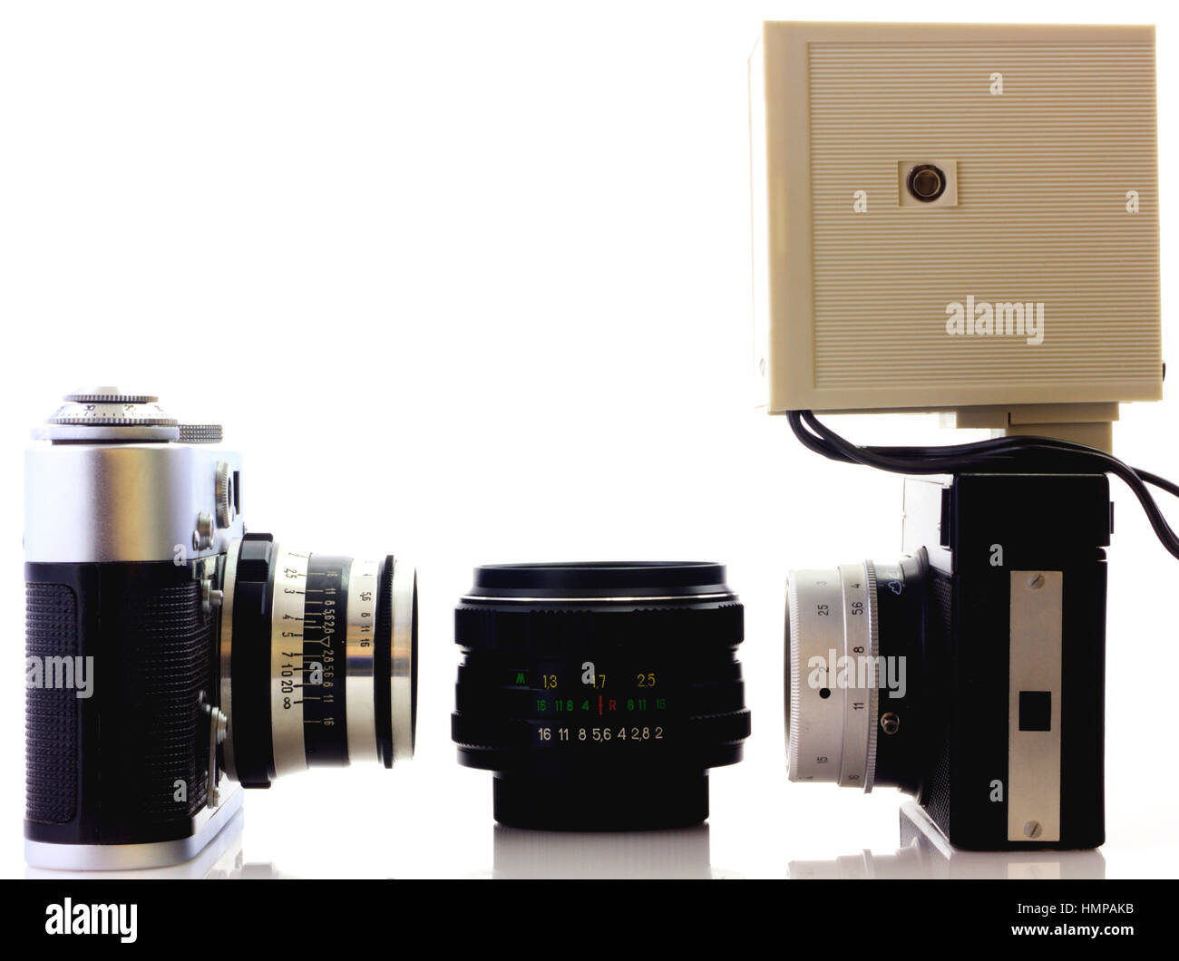 Retro camera isolated on white background closeup Stock Photo - Alamy