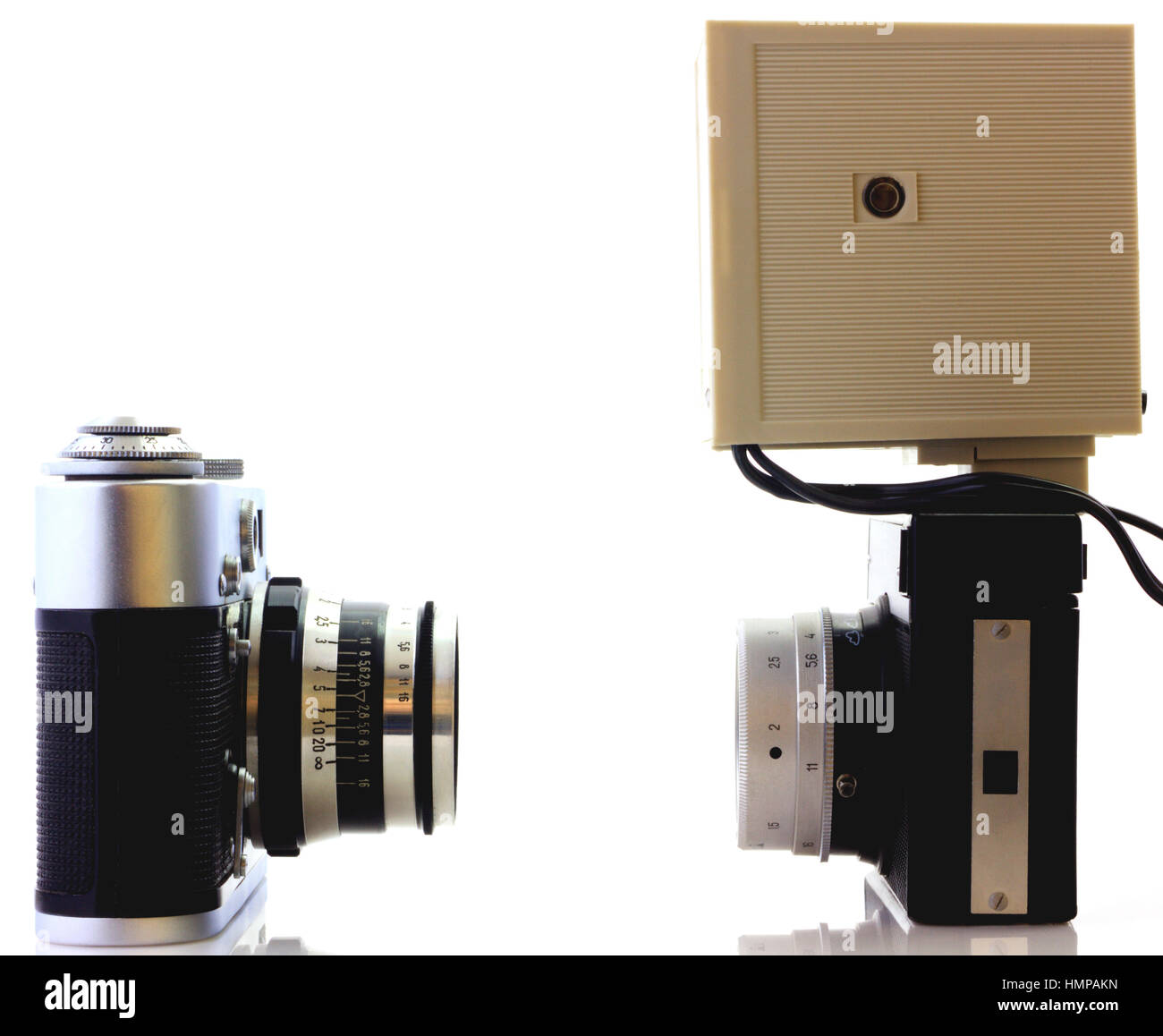 Retro camera isolated on white background closeup Stock Photo - Alamy