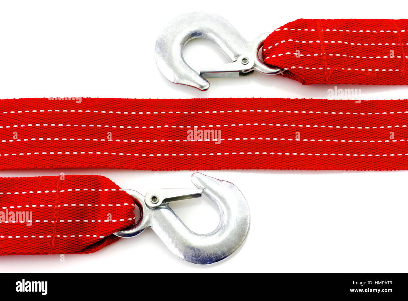 Towing rope isolated on white background closeup Stock Photo - Alamy