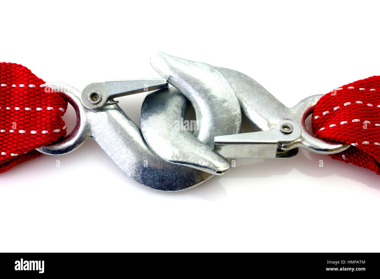 Towing rope isolated on white background closeup Stock Photo - Alamy