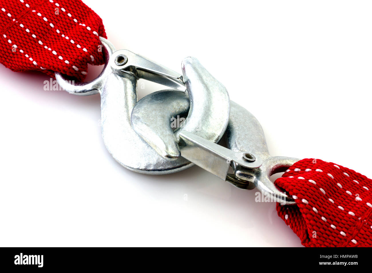 Towing rope isolated on white background closeup Stock Photo - Alamy