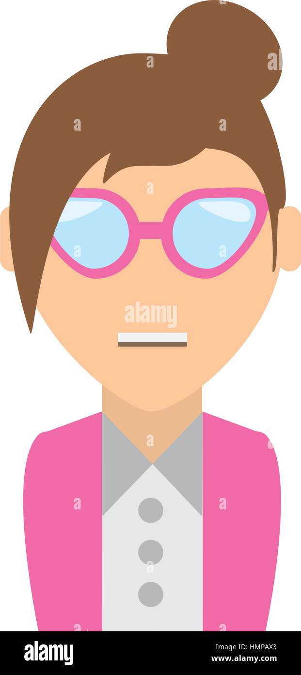 people woman nerd icon image Stock Vector Image & Art - Alamy
