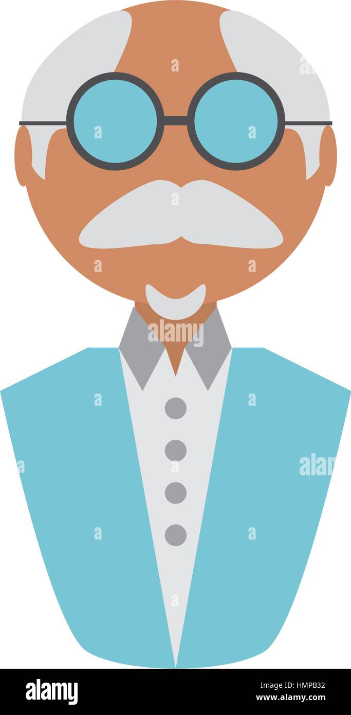 Elderly male looking at art Stock Vector Images - Alamy