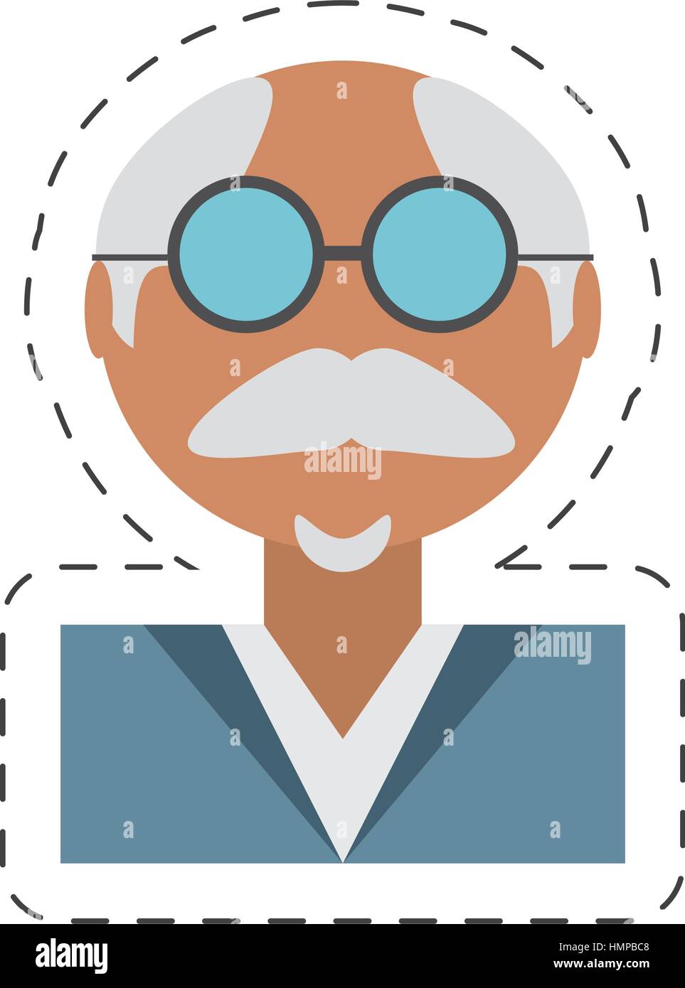 Elderly male looking at art Stock Vector Images - Alamy