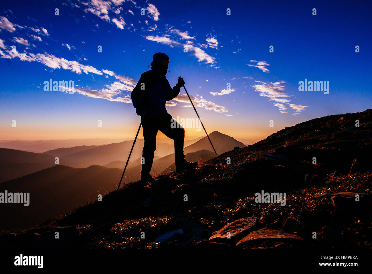Young hiker woman backpack hi-res stock photography and images - Alamy