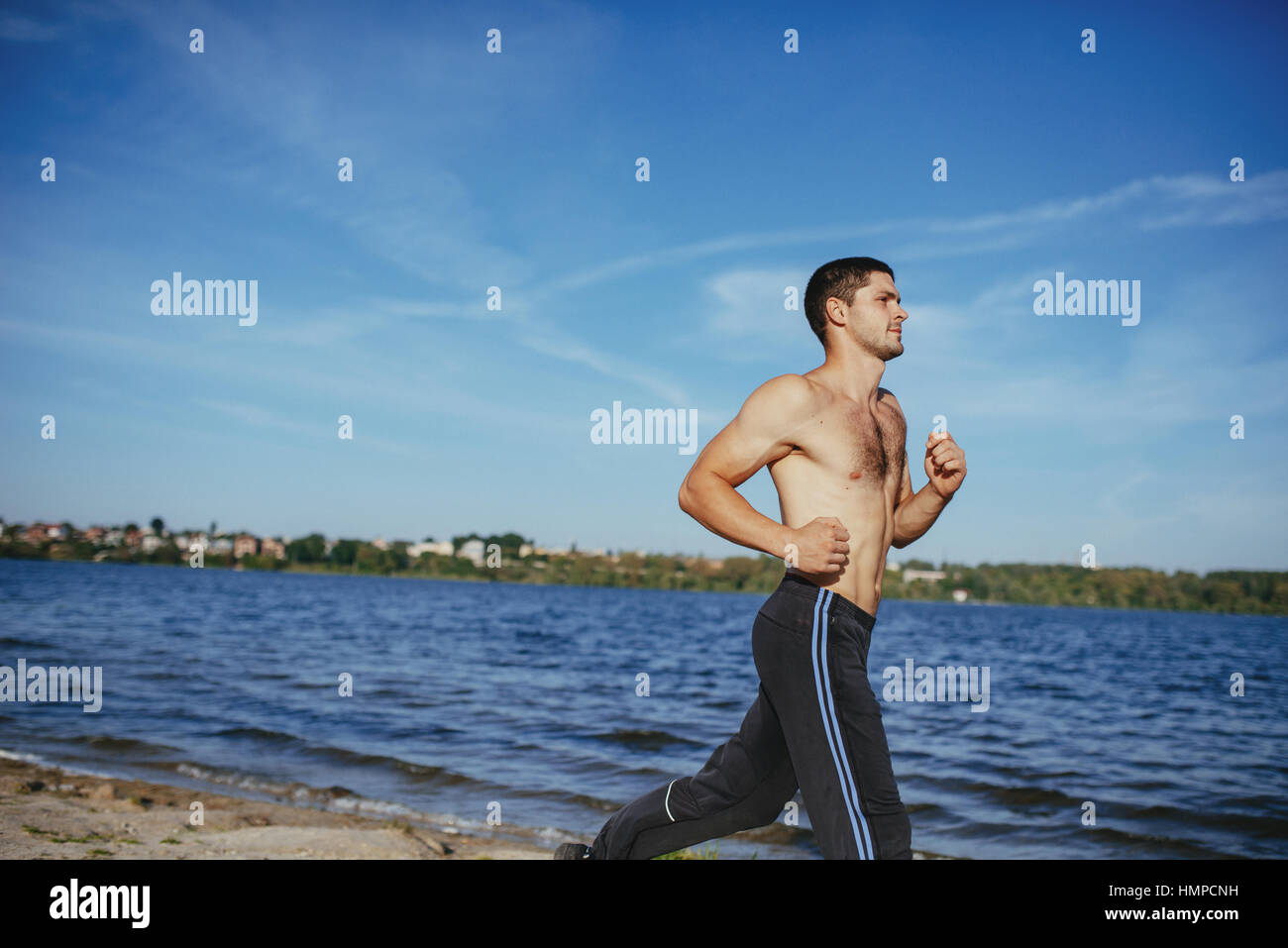 Strong attractive runner Stock Photo - Alamy