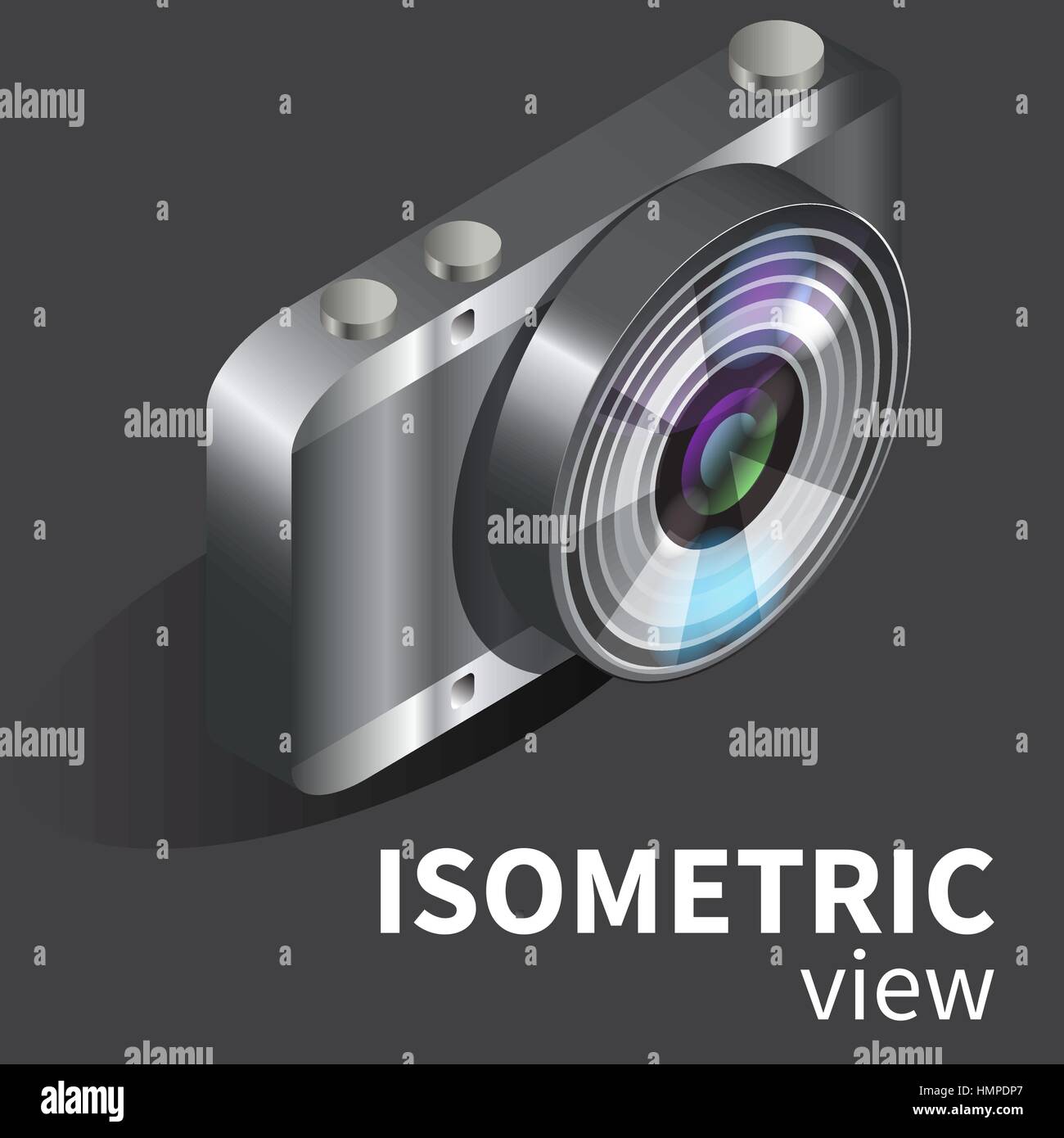Realistic vector digital camera isometric Stock Vector Image & Art - Alamy