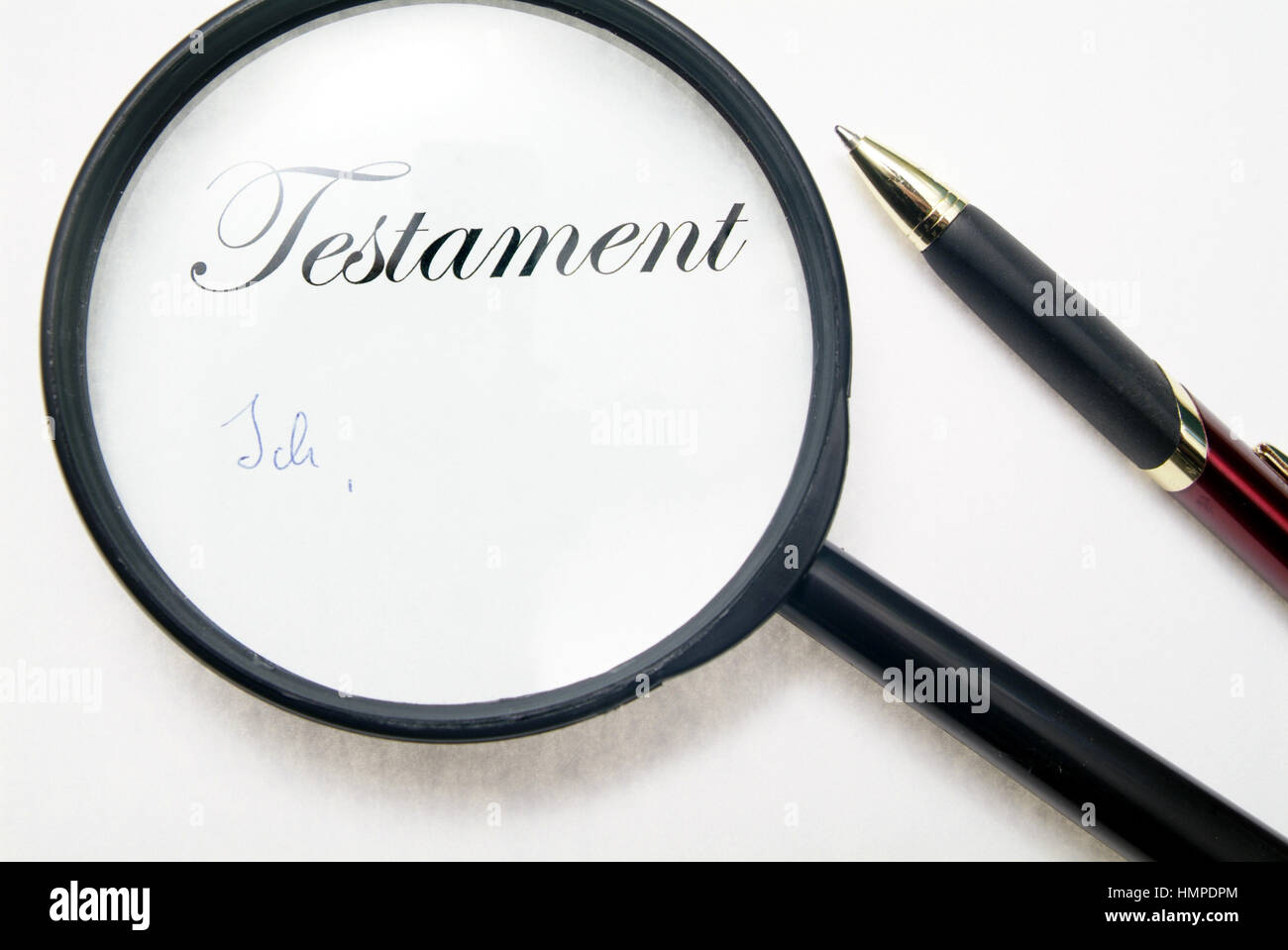 Symbolic for testament Stock Photo - Alamy