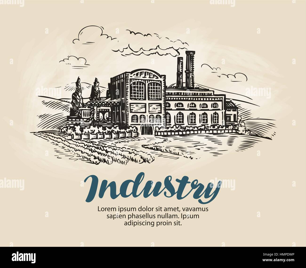 Factory sketch hi-res stock photography and images - Alamy
