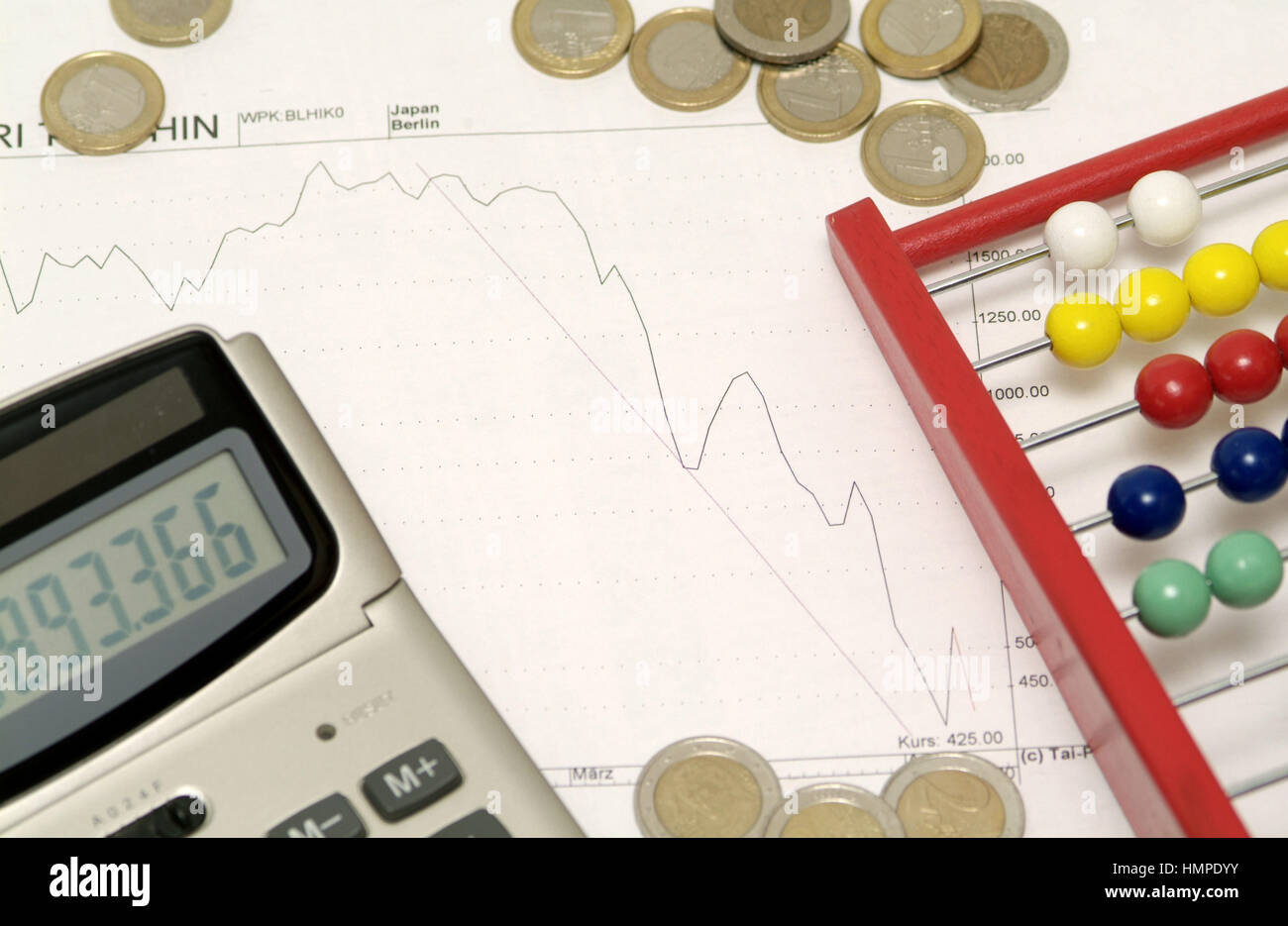 Falling stock price Stock Photo - Alamy