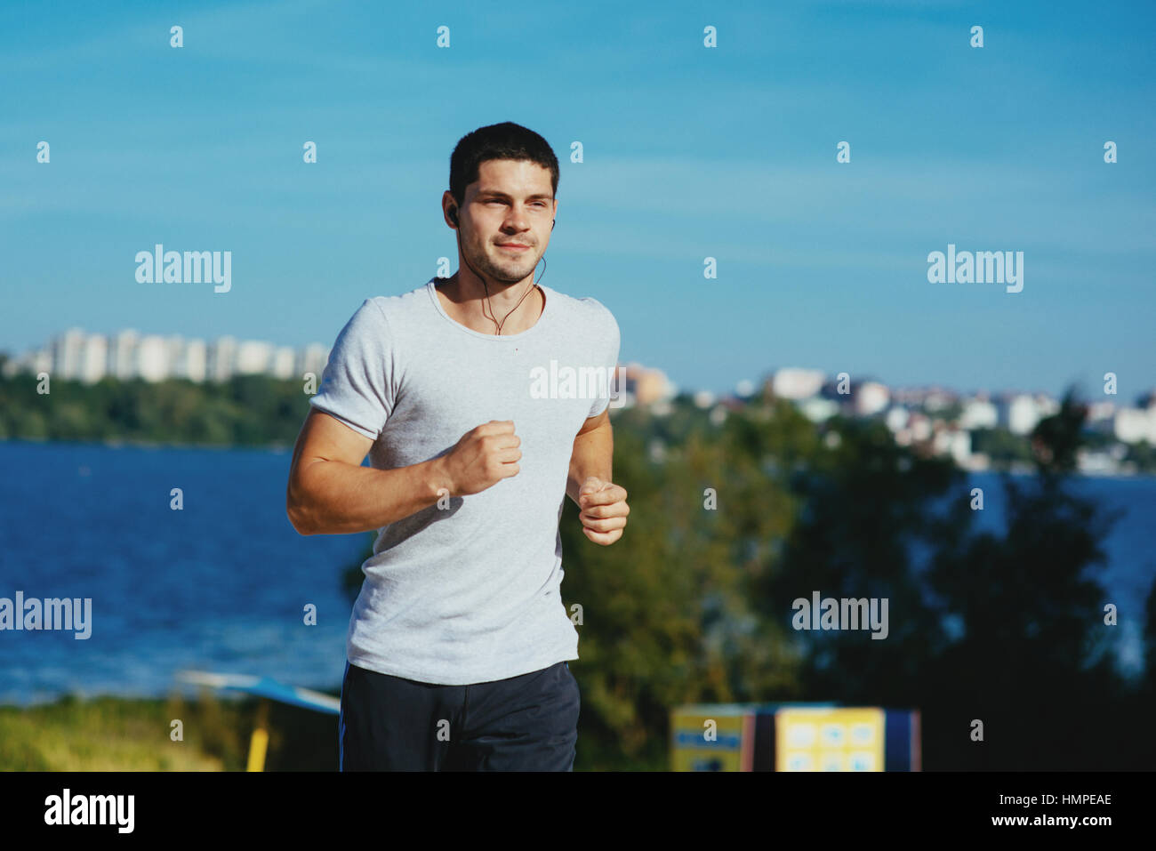Strong attractive runner Stock Photo - Alamy