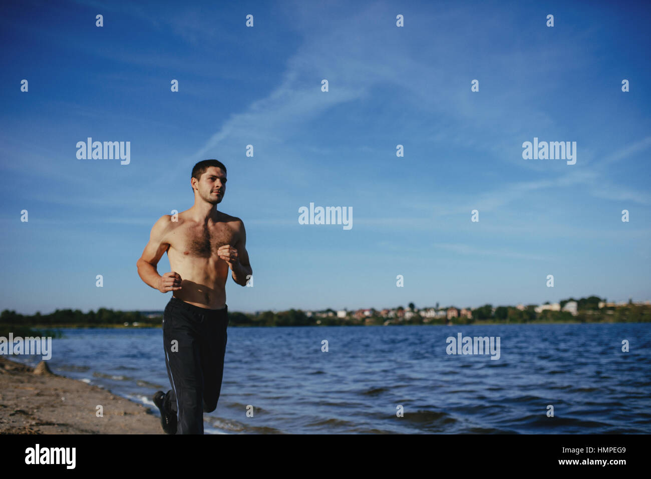 Strong attractive runner Stock Photo - Alamy