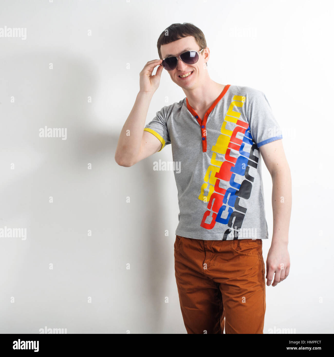 handsome man standing isolated Stock Photo - Alamy