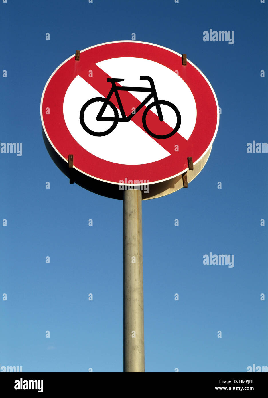 Traffic sign, No Bicycle Stock Photo - Alamy