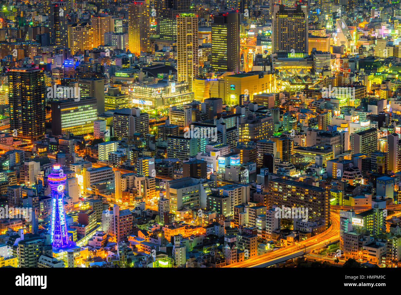 OSAKA - NOVEMBER 24: Tsutenkaku Tower in Shinsekai (new world) district ...