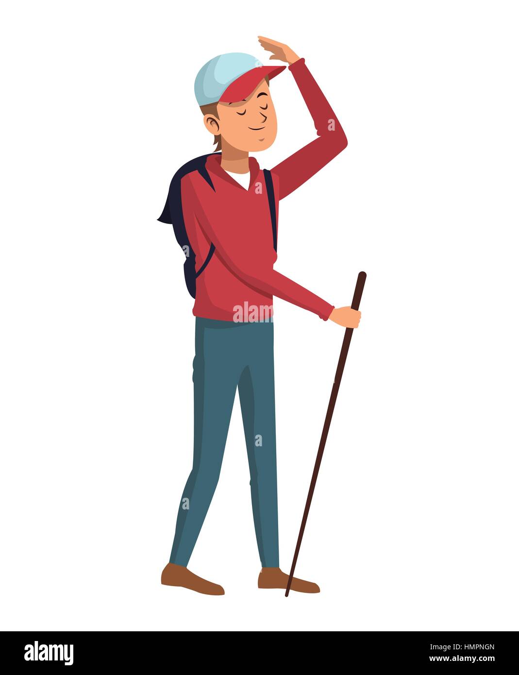 Walking hill top Cut Out Stock Images & Pictures - Alamy