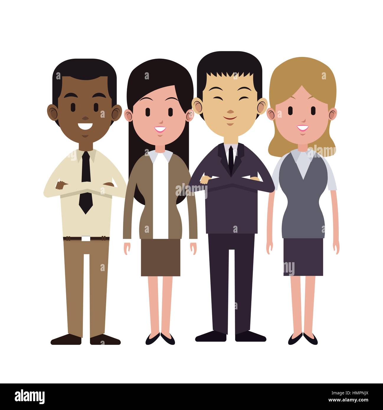 Multi ethnic group business people Stock Vector Images - Alamy