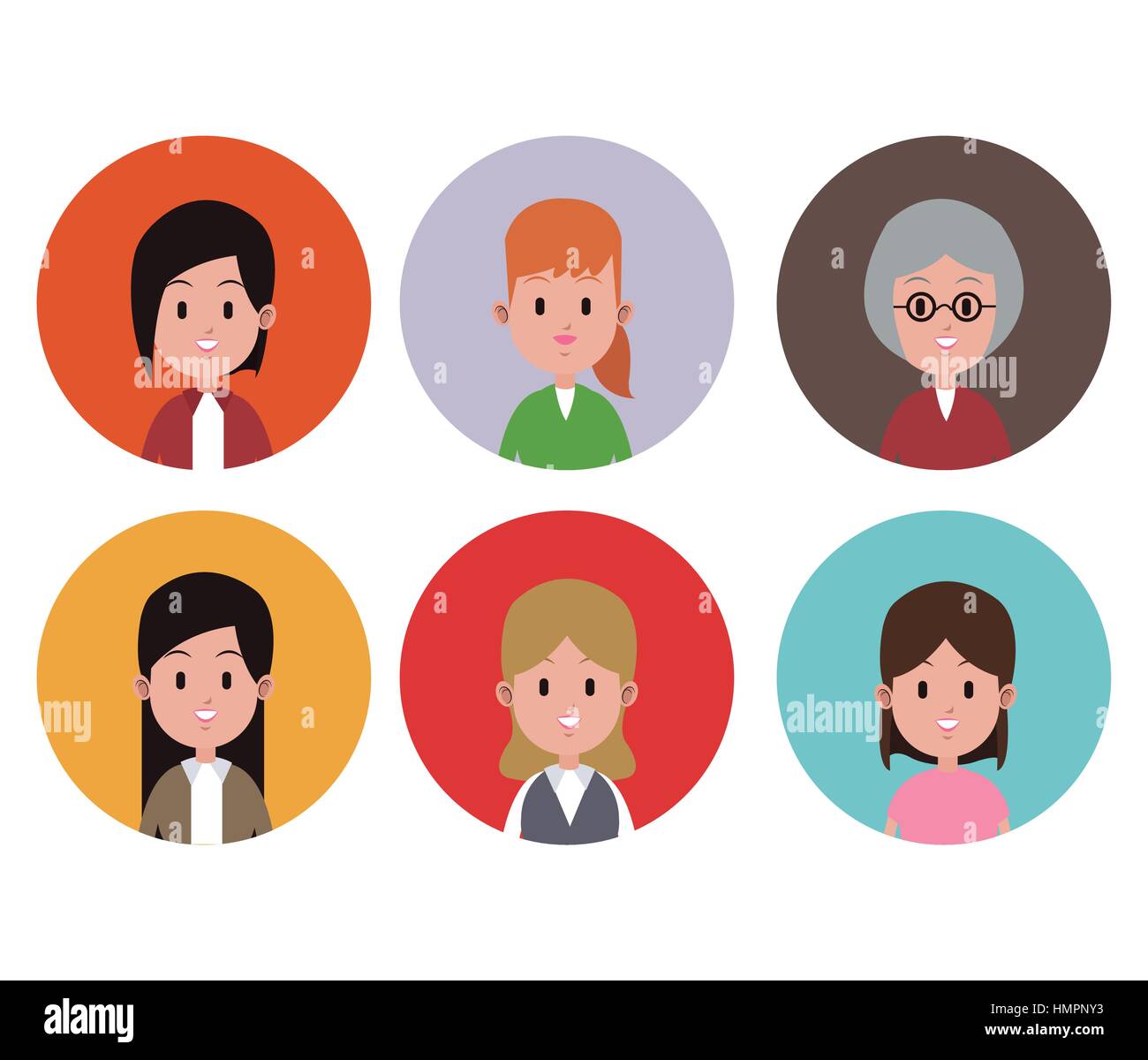 Woman and different face shape Cut Out Stock Images & Pictures - Alamy