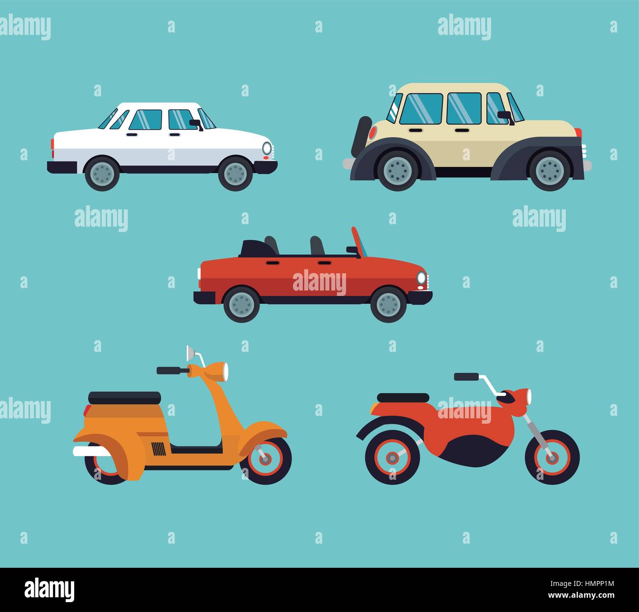 Procession of cars Stock Vector Images - Alamy