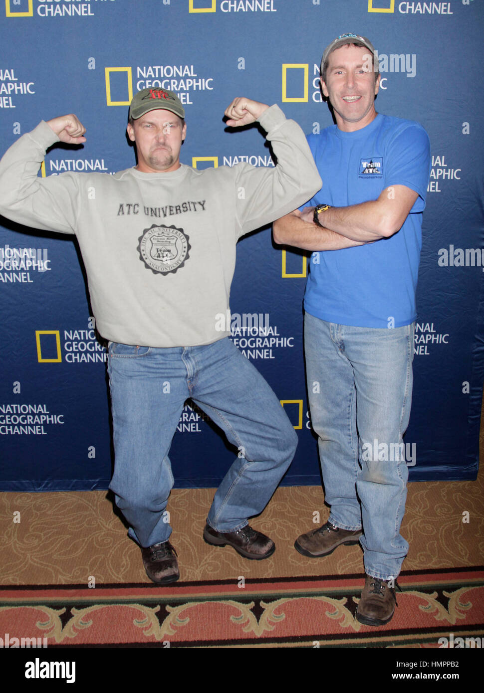 George Wyant, left, and Tim Saylor of "Diggers" arrive for the National ...