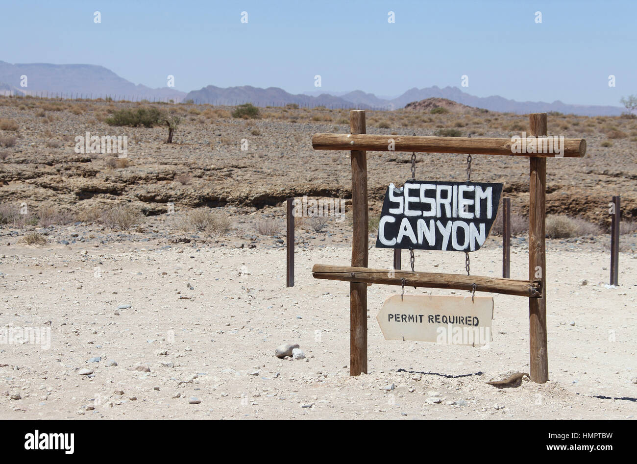 Sesriem Canyon Sign Stock Photo - Alamy