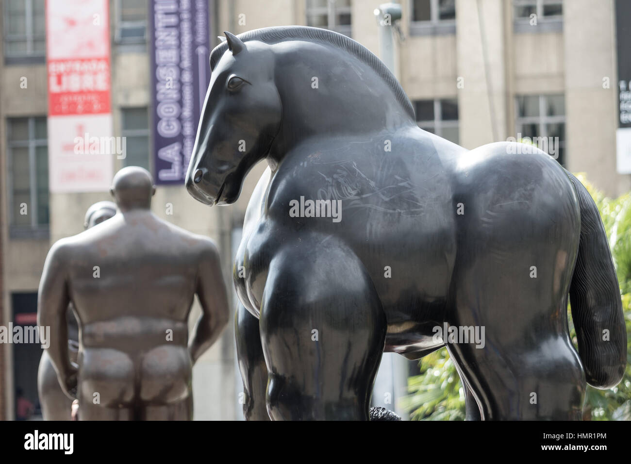 October 16, 2016 Medellin, Colombia: closeup details of Botero's ...