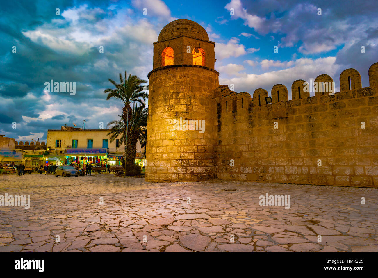 Night photo of Mosque in Sousse Stock Photo - Alamy
