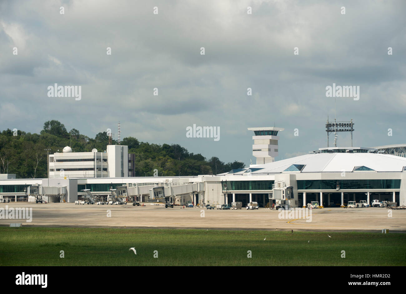 OVerview of the newly built terminal as seen from the runway at Bandar ...