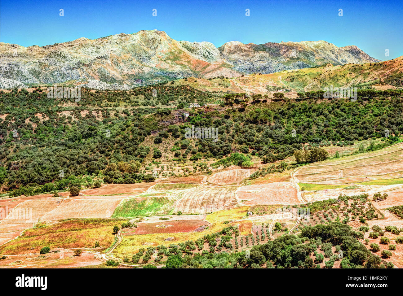 Aerial top view of a landscape Stock Photo - Alamy