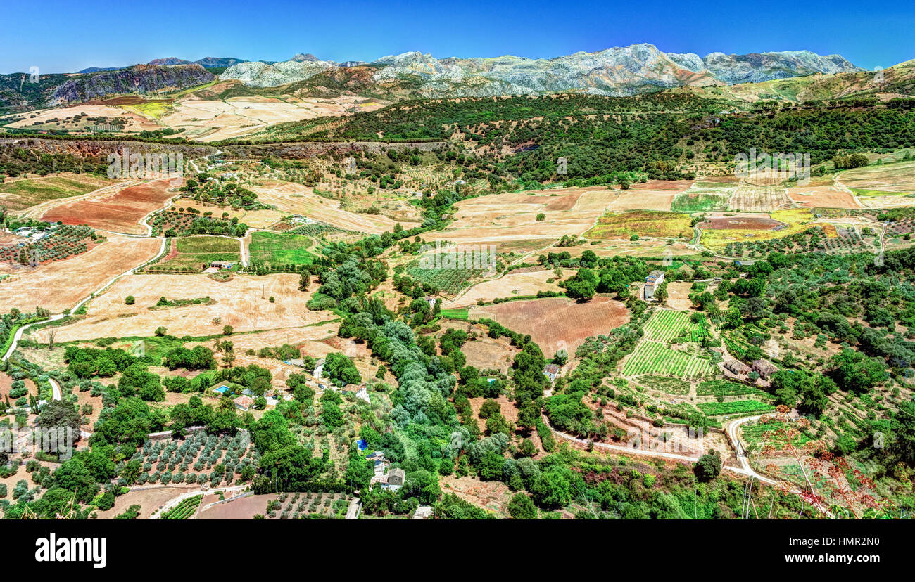 Aerial top view of a landscape Stock Photo - Alamy