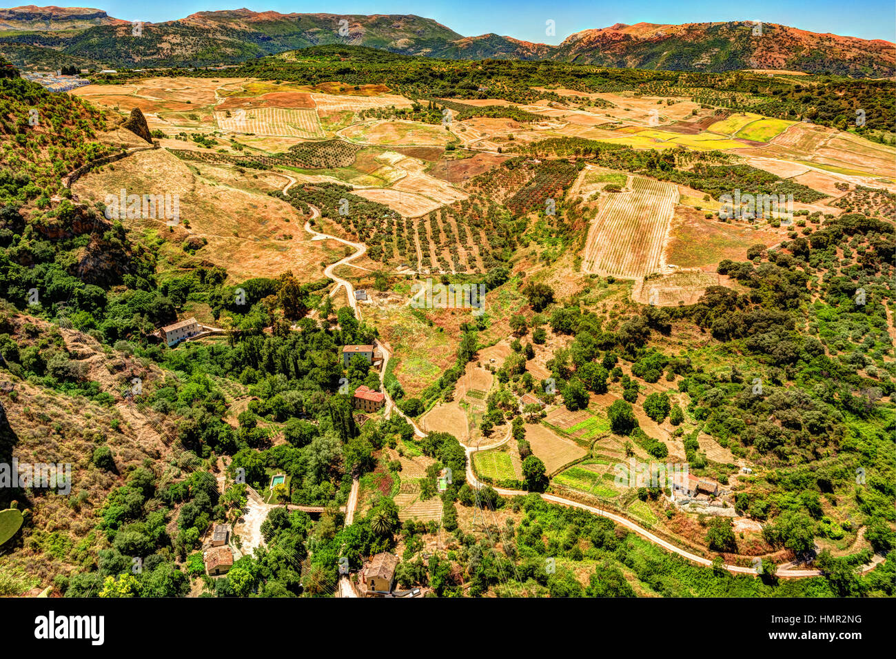 Aerial top view of a landscape Stock Photo - Alamy