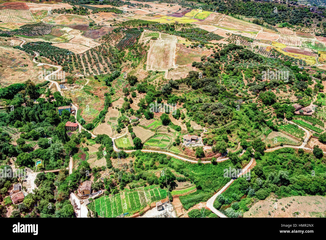 Aerial top view of a landscape Stock Photo - Alamy