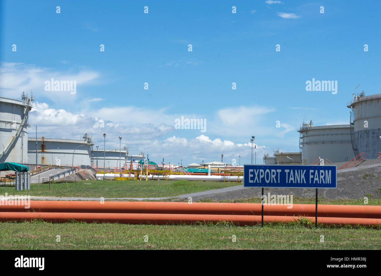 Oil and gas is stored in tanks operated by Shell in the region of Seria ...