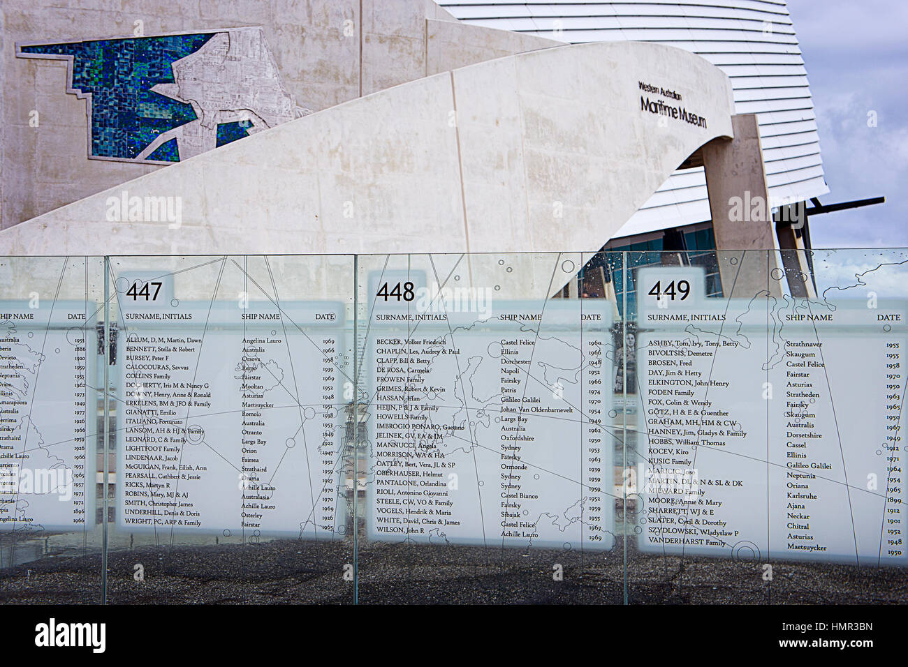 Welcome Wall, Western Australian Maritime Museum Stock Photo - Alamy
