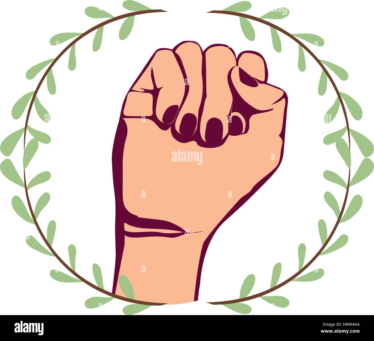 Clenched fist symbol icon vector illustration graphic design Stock ...