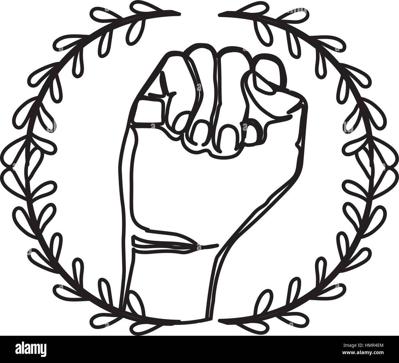 Clenched fist symbol icon vector illustration graphic design Stock ...