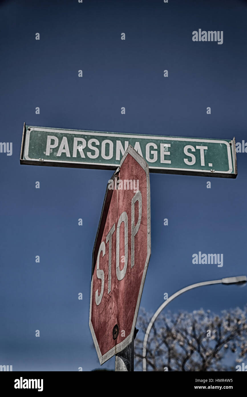 the stop signal write in south africa and sky Stock Photo - Alamy