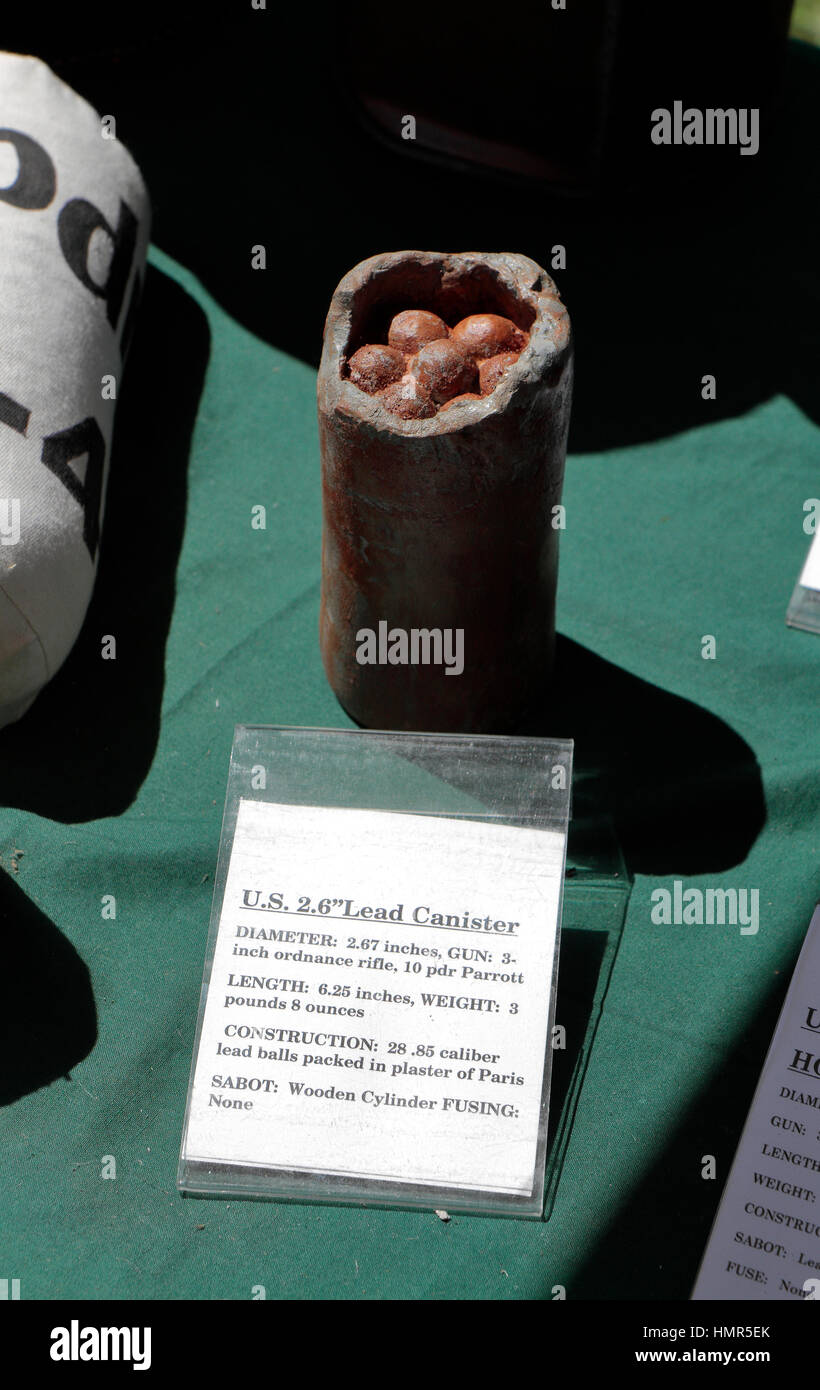 Civil War era lead canister, Boston National Historical Park ...