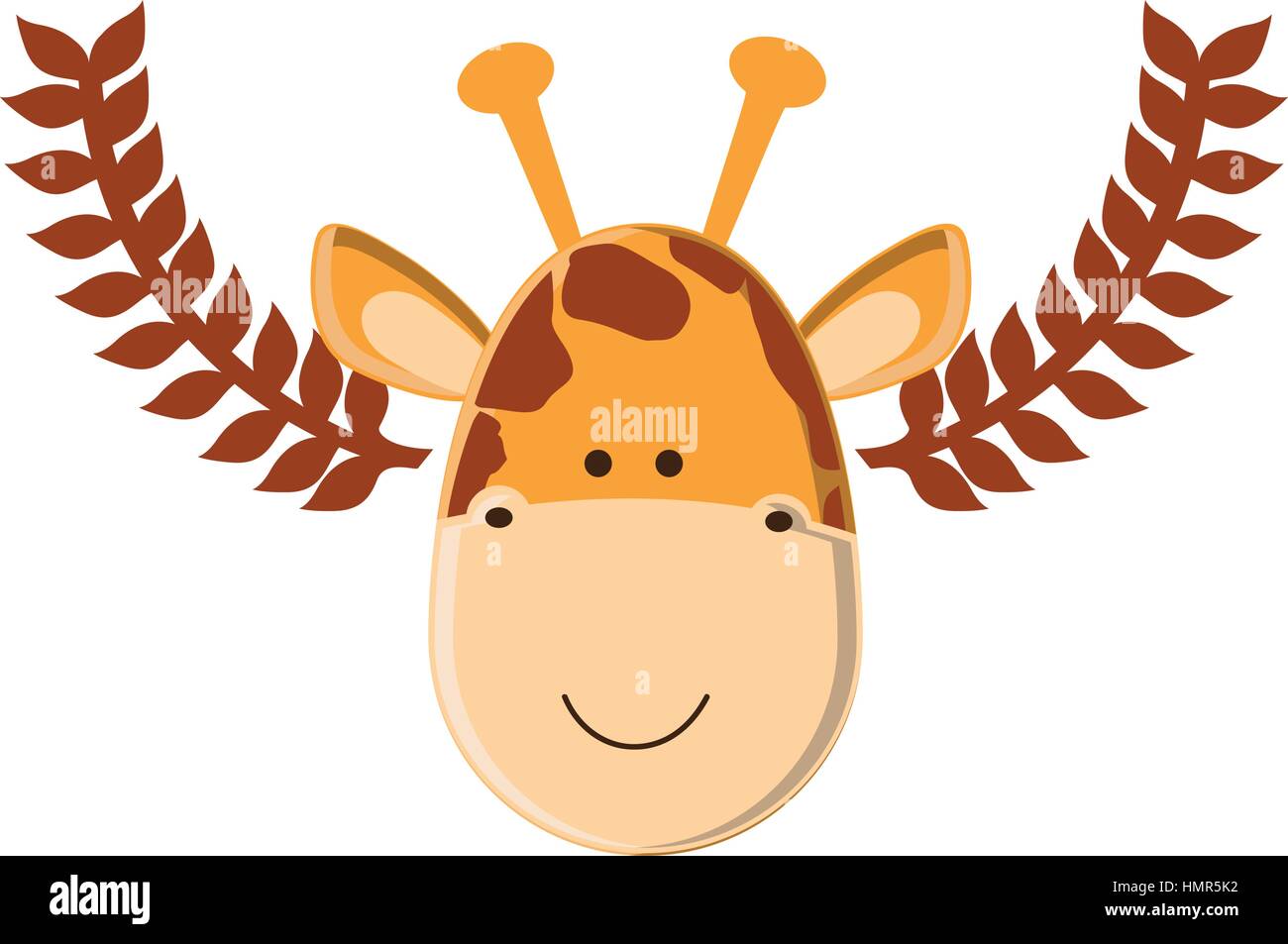 Cute giraffe cartoon icon vector illustration graphic design Stock ...