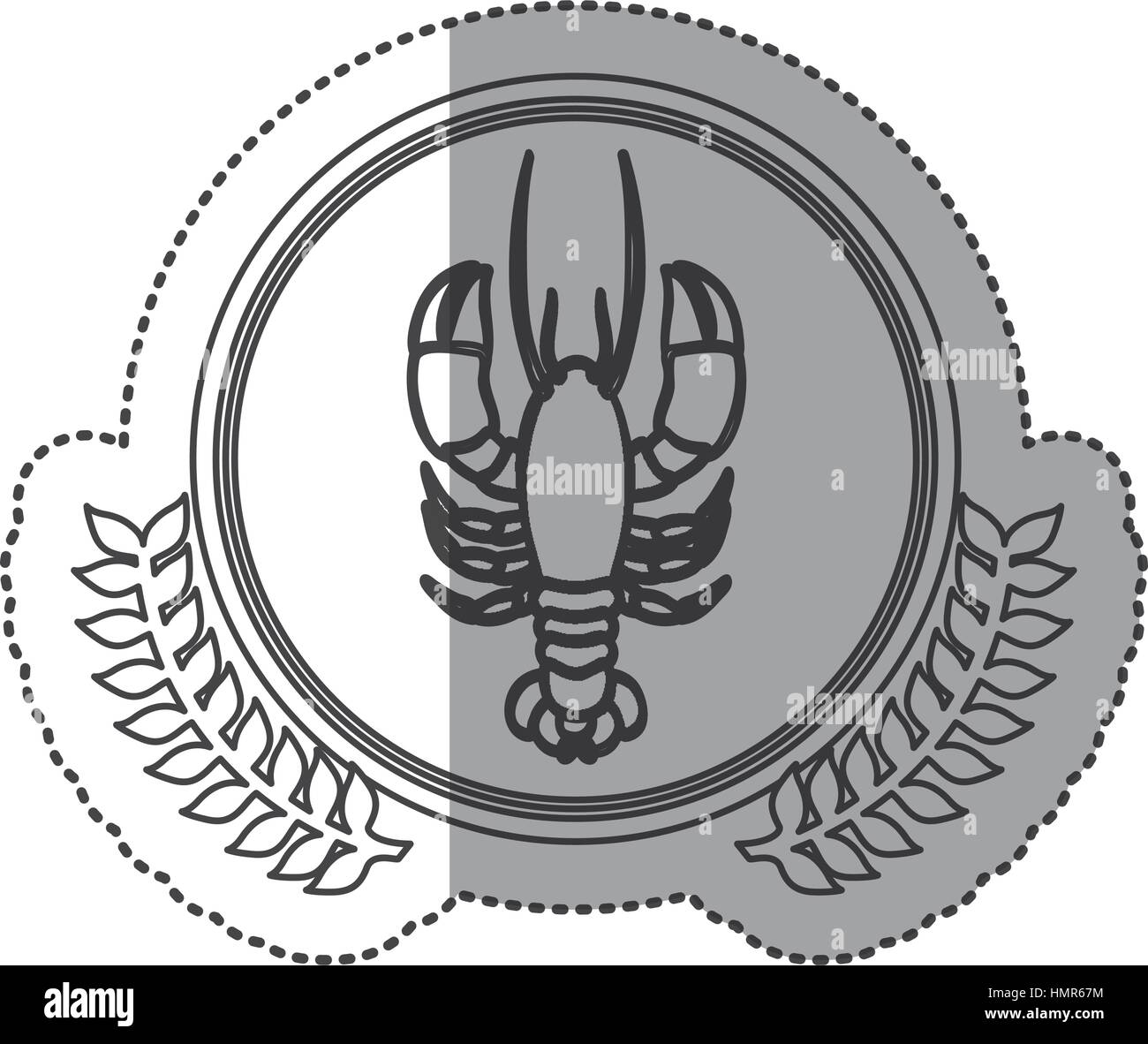 Seafood round stamp Stock Vector Image & Art - Alamy