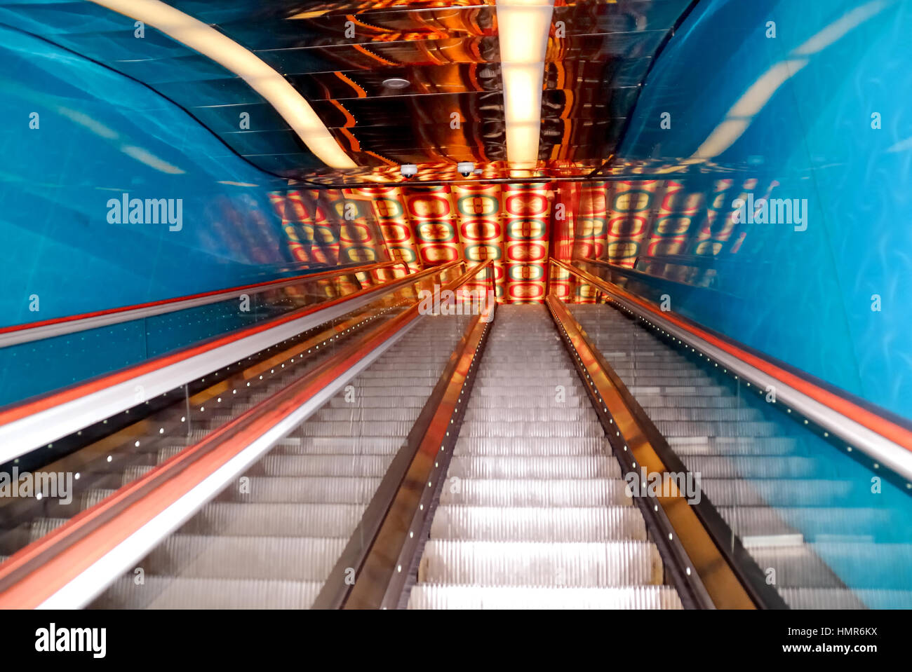 Naples, Italy. New Underground Line 1. The new underground Università ...