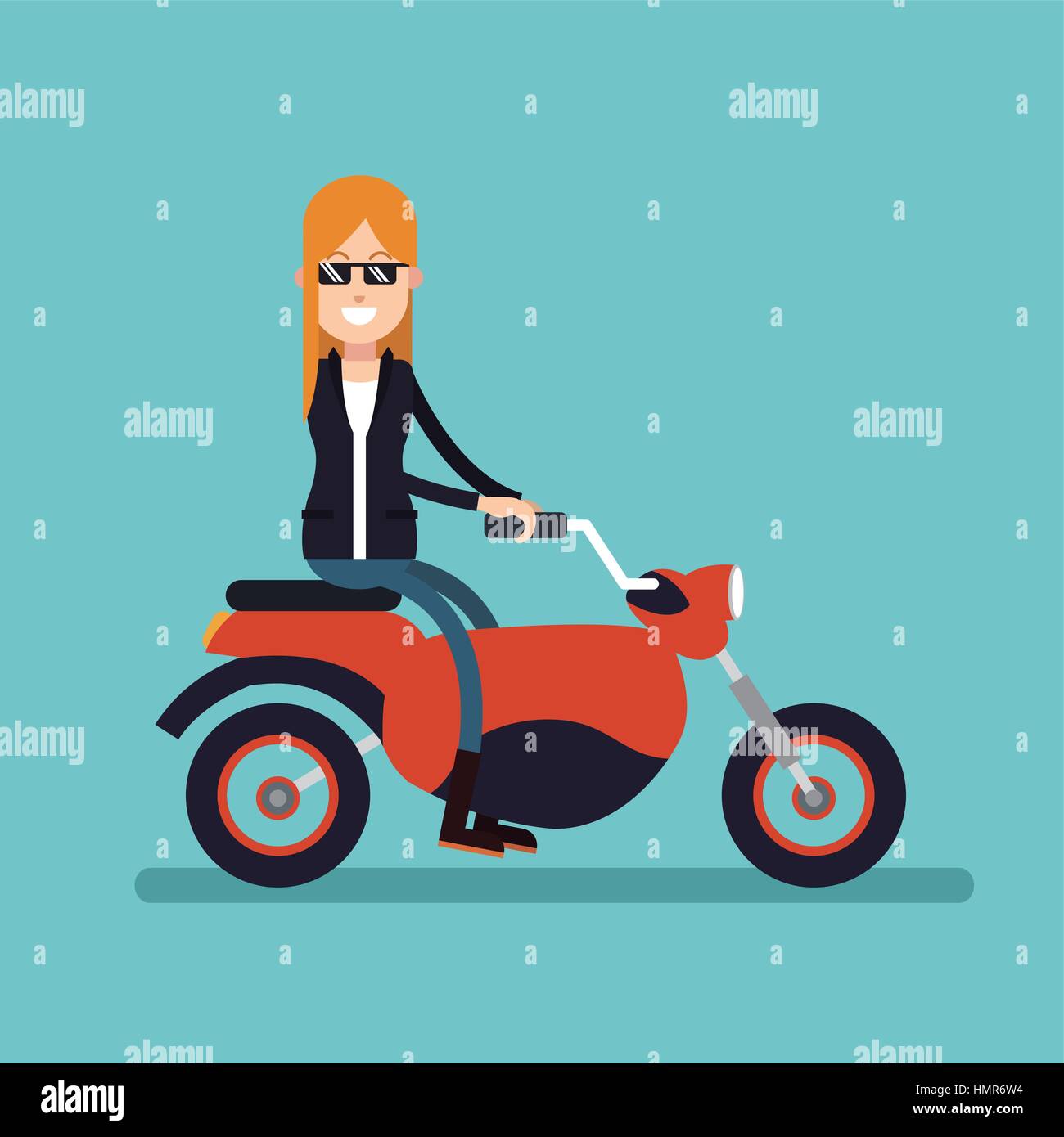 Motorcycle trip couple Stock Vector Images - Alamy