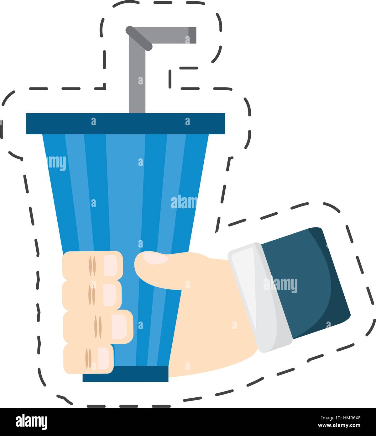 straw soda in hand icon image Stock Vector Image & Art - Alamy
