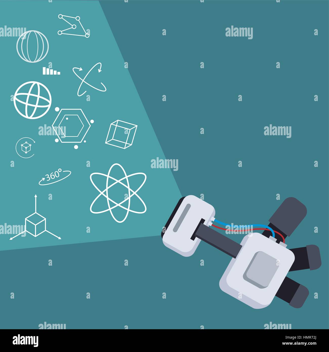 vr headset screen project 3d technology Stock Vector Image & Art - Alamy