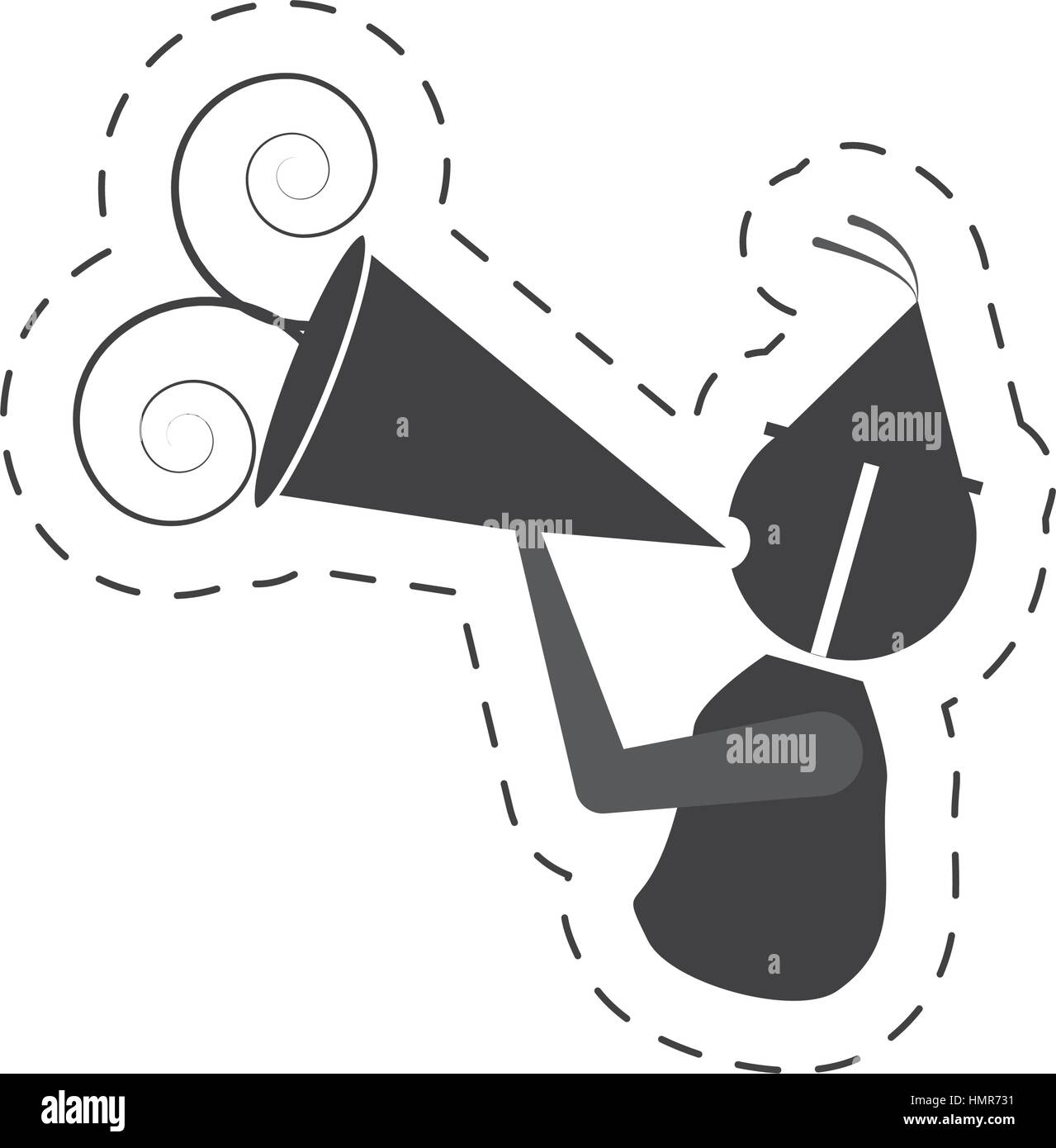 man with party megaphone icon Stock Vector Image & Art - Alamy