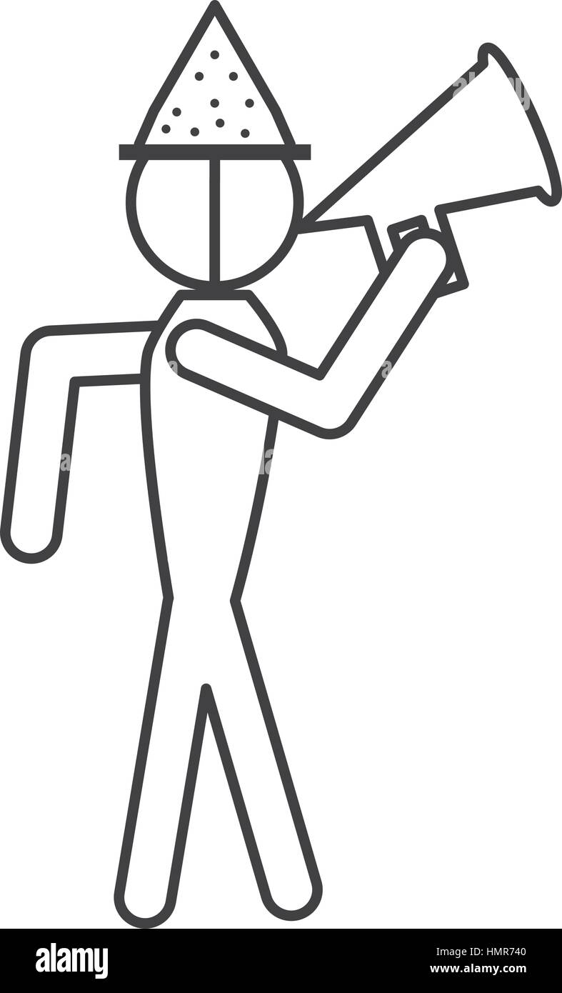 man with party megaphone icon Stock Vector Image & Art - Alamy